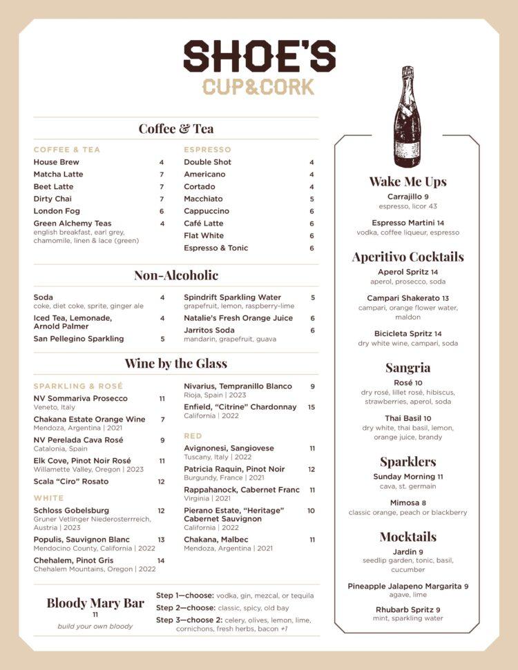 Shoes Cup & Cork in Leesburg reopens as an “American Brasserie”