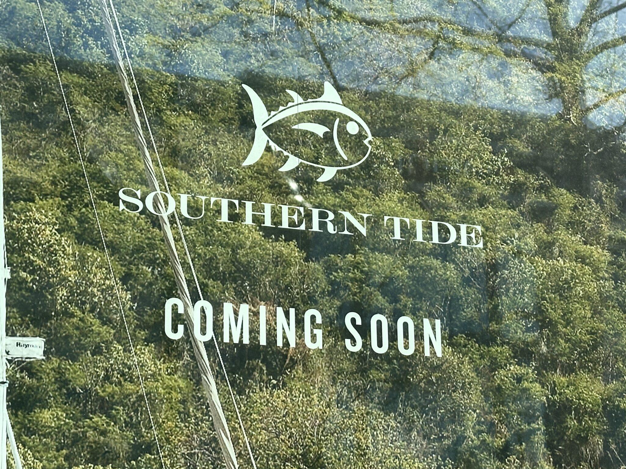 First signage for Southern Tide has gone up at One Loudoun