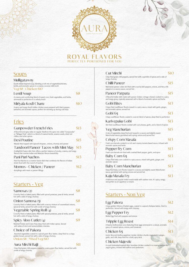 Aura Indian Food Paradise announces opening dates in Ashburn