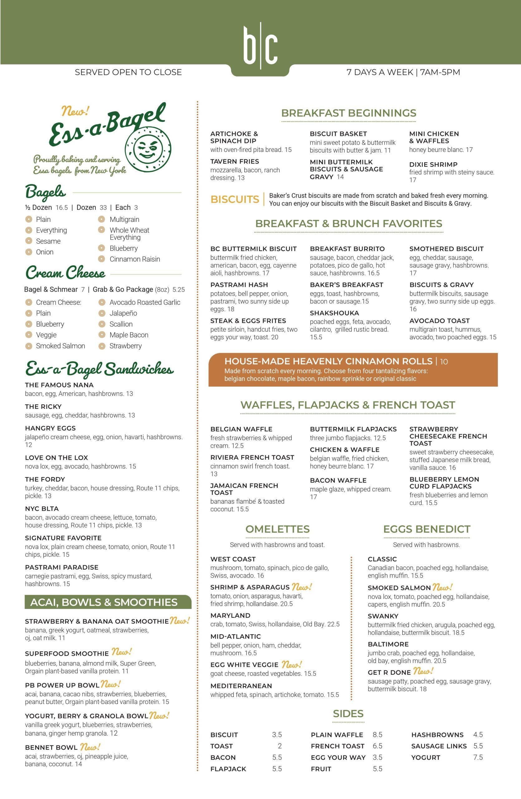 Baker’s Crust in Ashburn launches new brunch-centric menu today